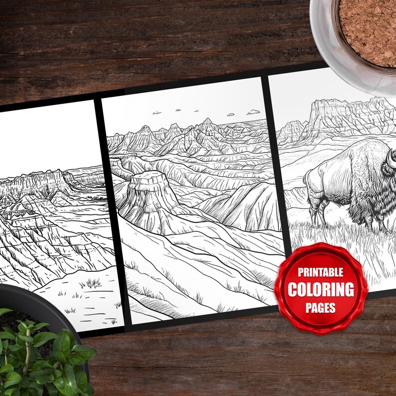 Badlands National Park Coloring Pages, Badlands Coloring Book ...