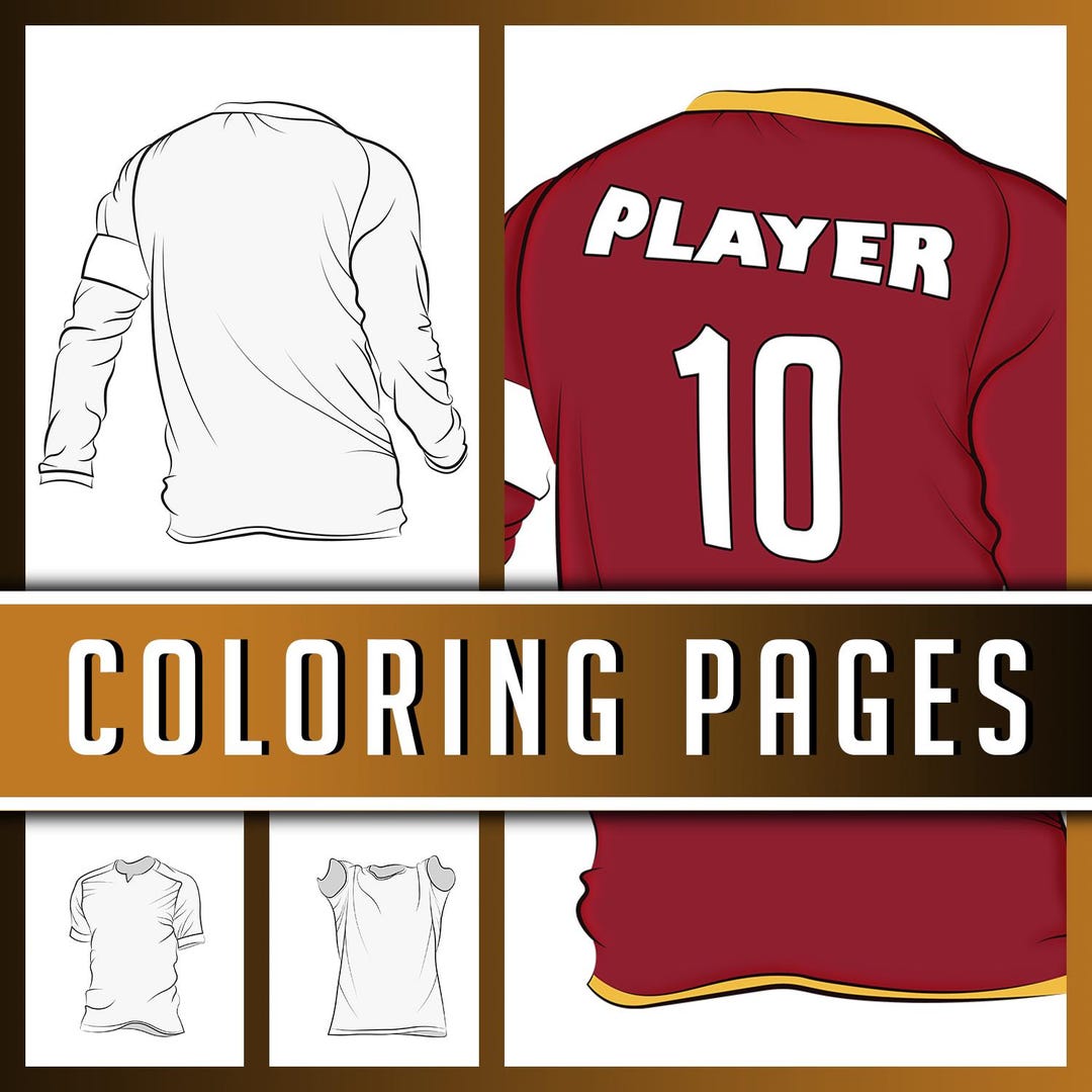 Dynamic Soccer Jersey Coloring Pages Set of 20 Printable Designs 00001 ...