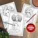 Burlesque Ladies Coloring Pages | Digital Download Fashion ...