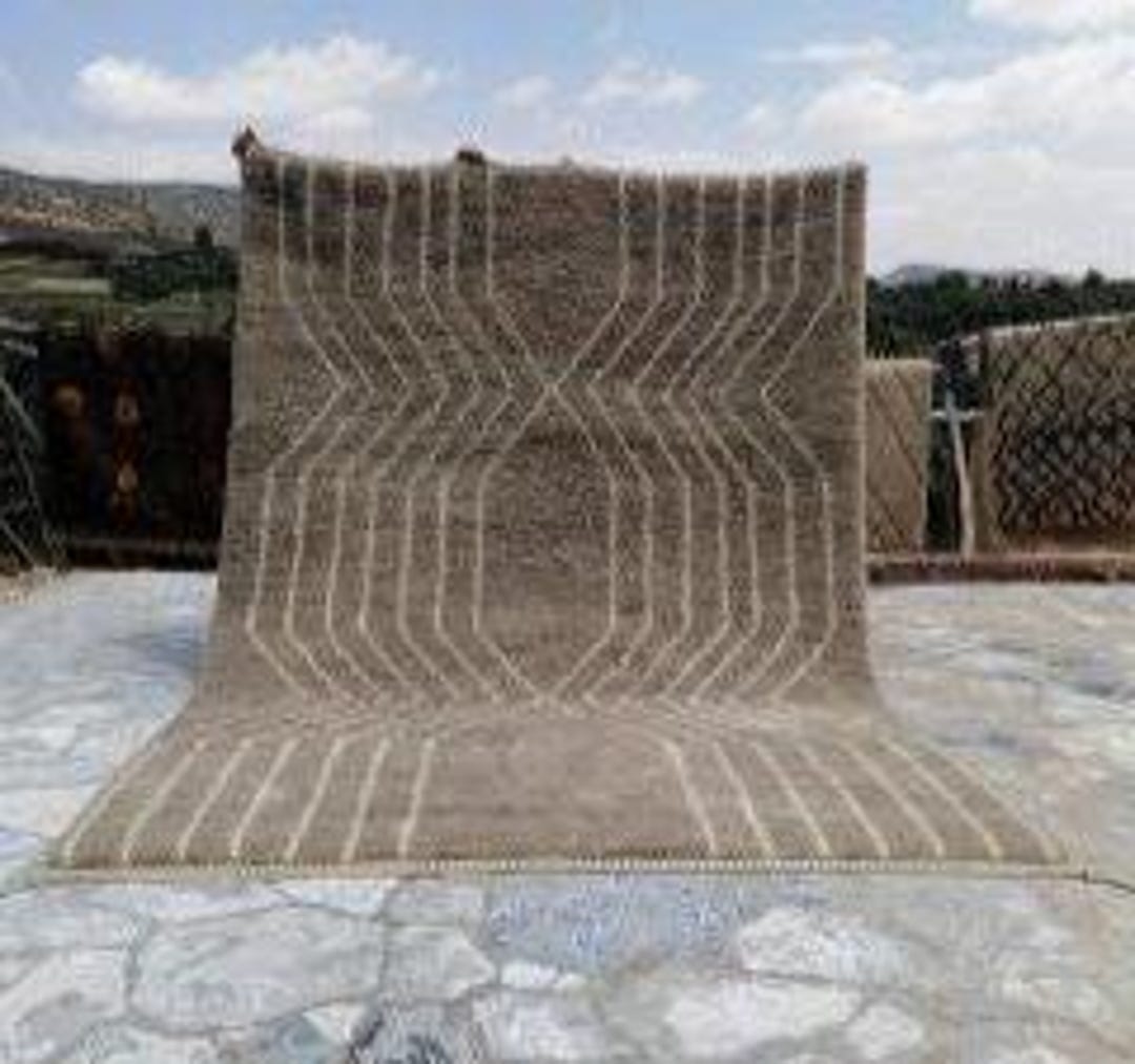 Natural Beige Rug, Handmade Rug ,beige Color ,moroccan Rug, Wool Rug ...