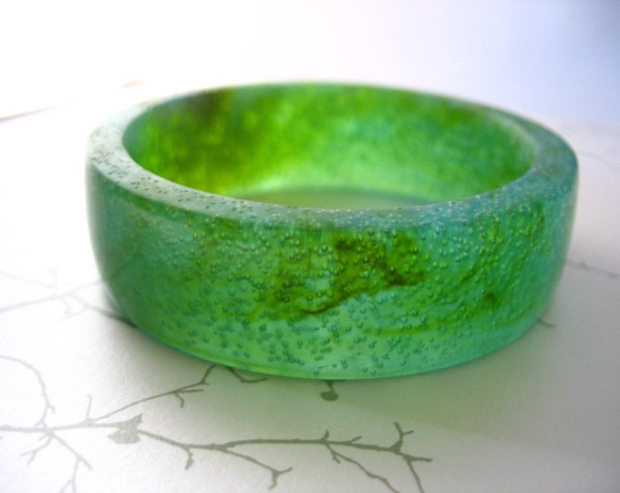 Sea Foam Resin Bangle Bracelet Jewelry , Bangle , Bracelet , Lime Green ...