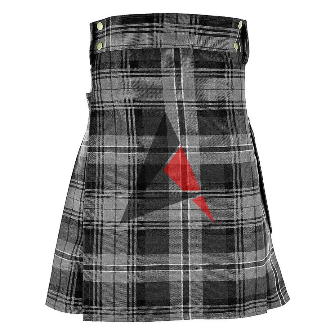Hamilton Grey Tartan Utility Kilt Traditional Kilt Scottish Tartan Kilt ...