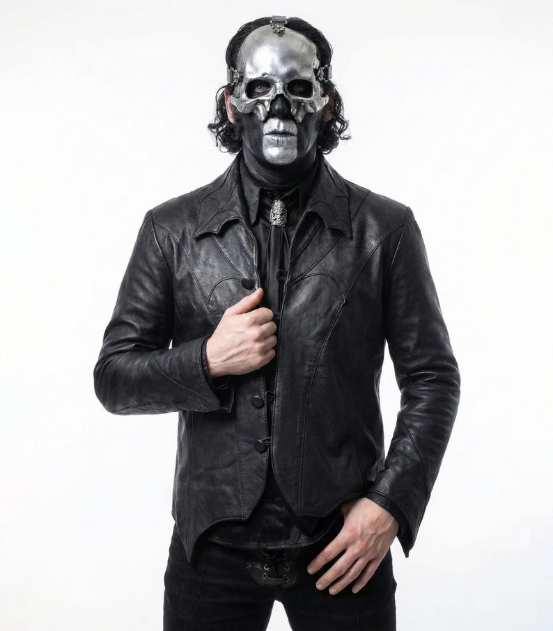 Papa V Perpetua Inspired Jacket, Ghost Band Black Leather Gothic Jacket ...