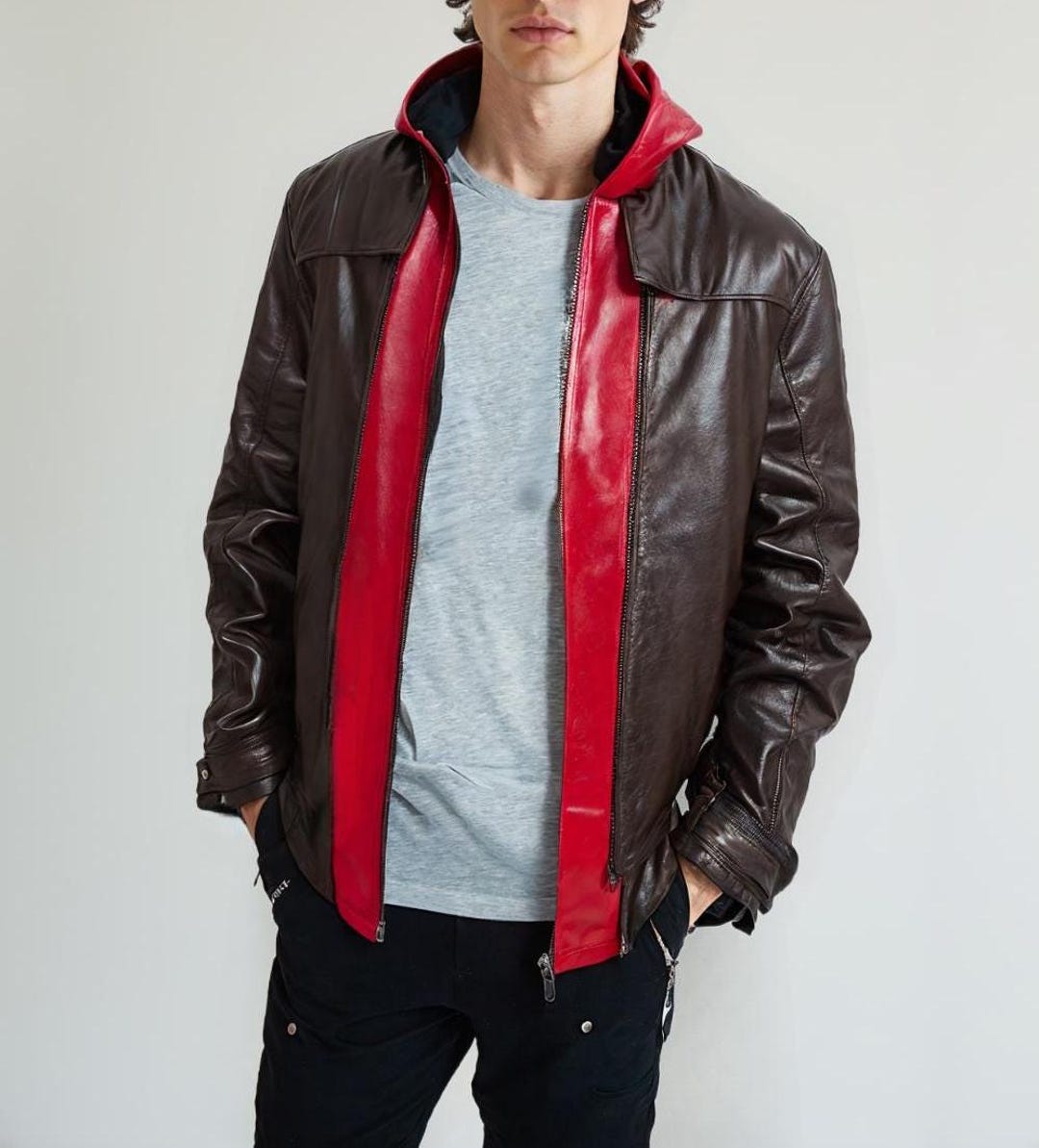 Jason Todd Jacket, Red Hood Leather Jacket, Titans Cosplay Costume - Etsy