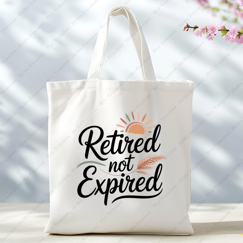 Boho Retirement PNG, Retired Not Expired Funny Clipart, Sublimation ...