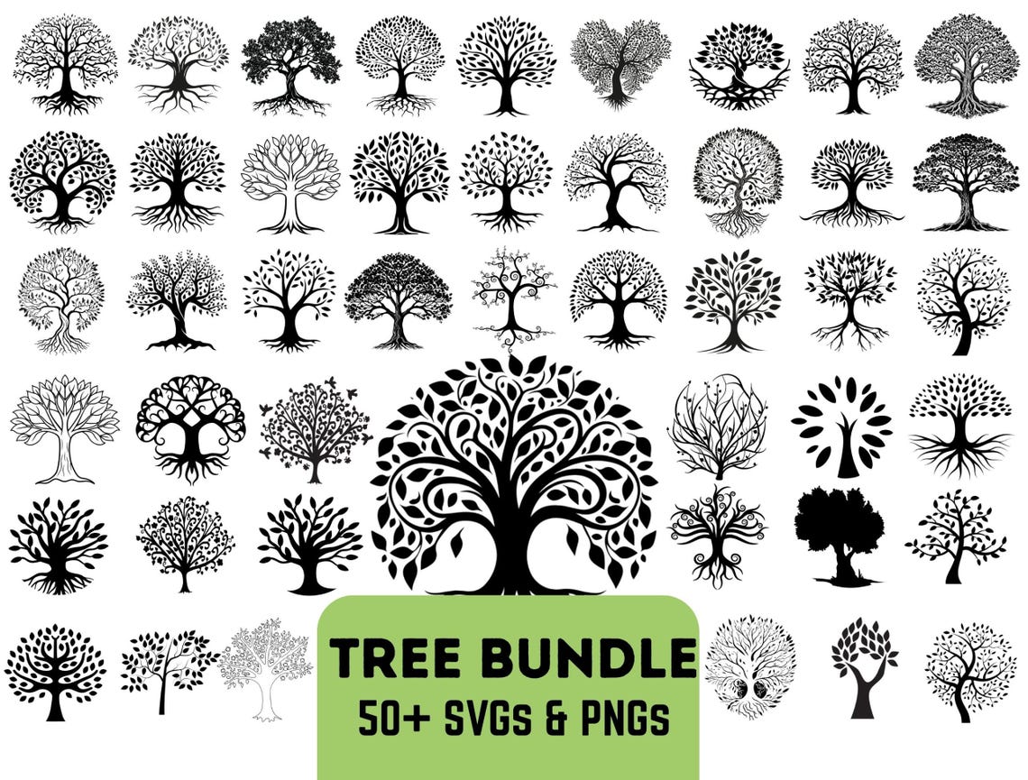 Tree of Life SVG Bundle, Dreaming Tree, Cricut & Silhouette (digital ...