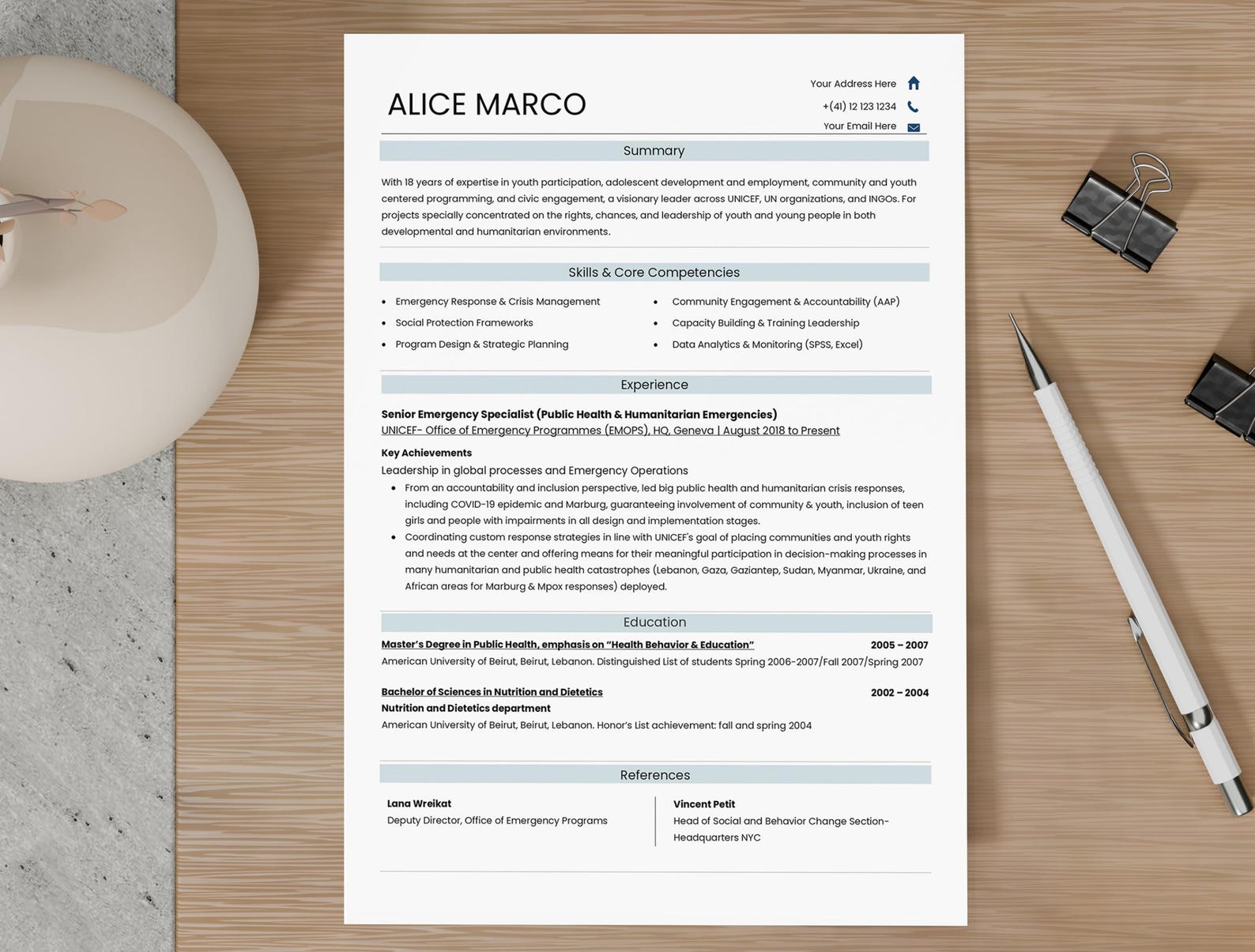 ATS Friendly Resume Template for MS Word and Google Docs, ATS Optimized ...