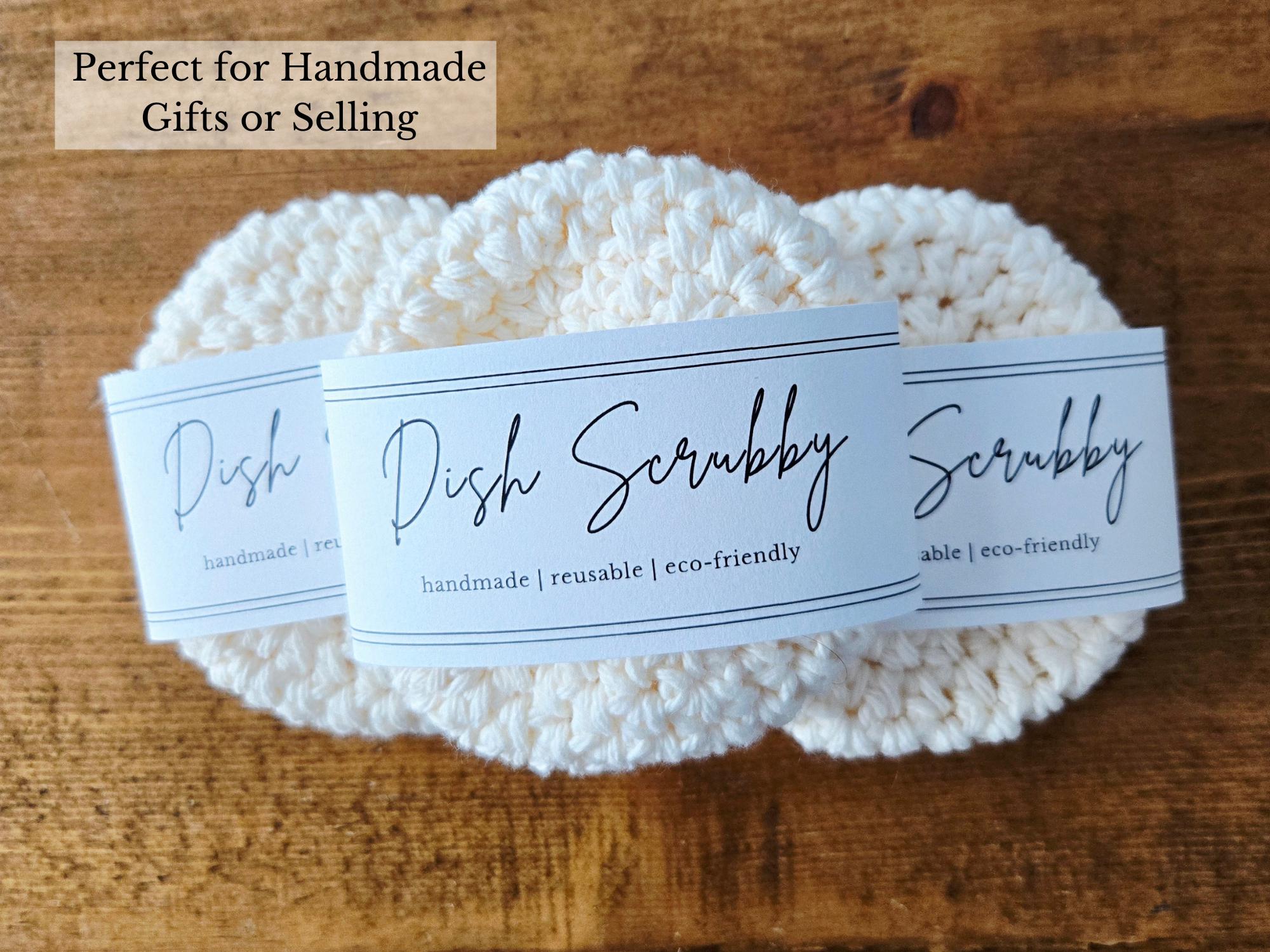 Classic Dish Scrubby Labels | Printable Crochet Packaging - Etsy