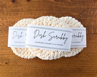 Printable Dish Scrubby Wrap Labels/downloadable Pdf/market Packaging ...