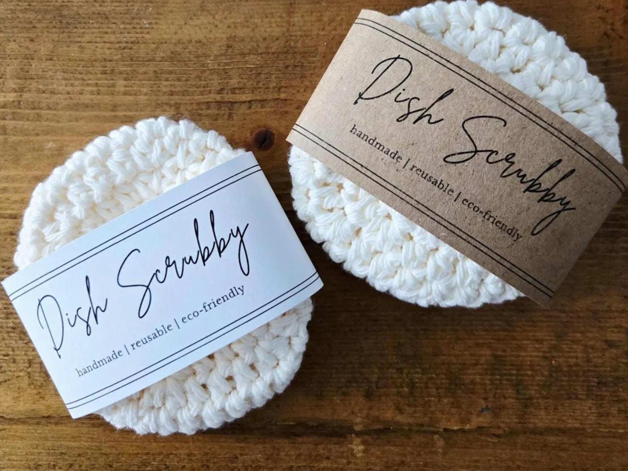Classic Dish Scrubby Labels | Printable Crochet Packaging - Etsy