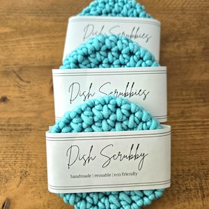 Printable Labels for Crocheted Dish Scrubbies - Etsy