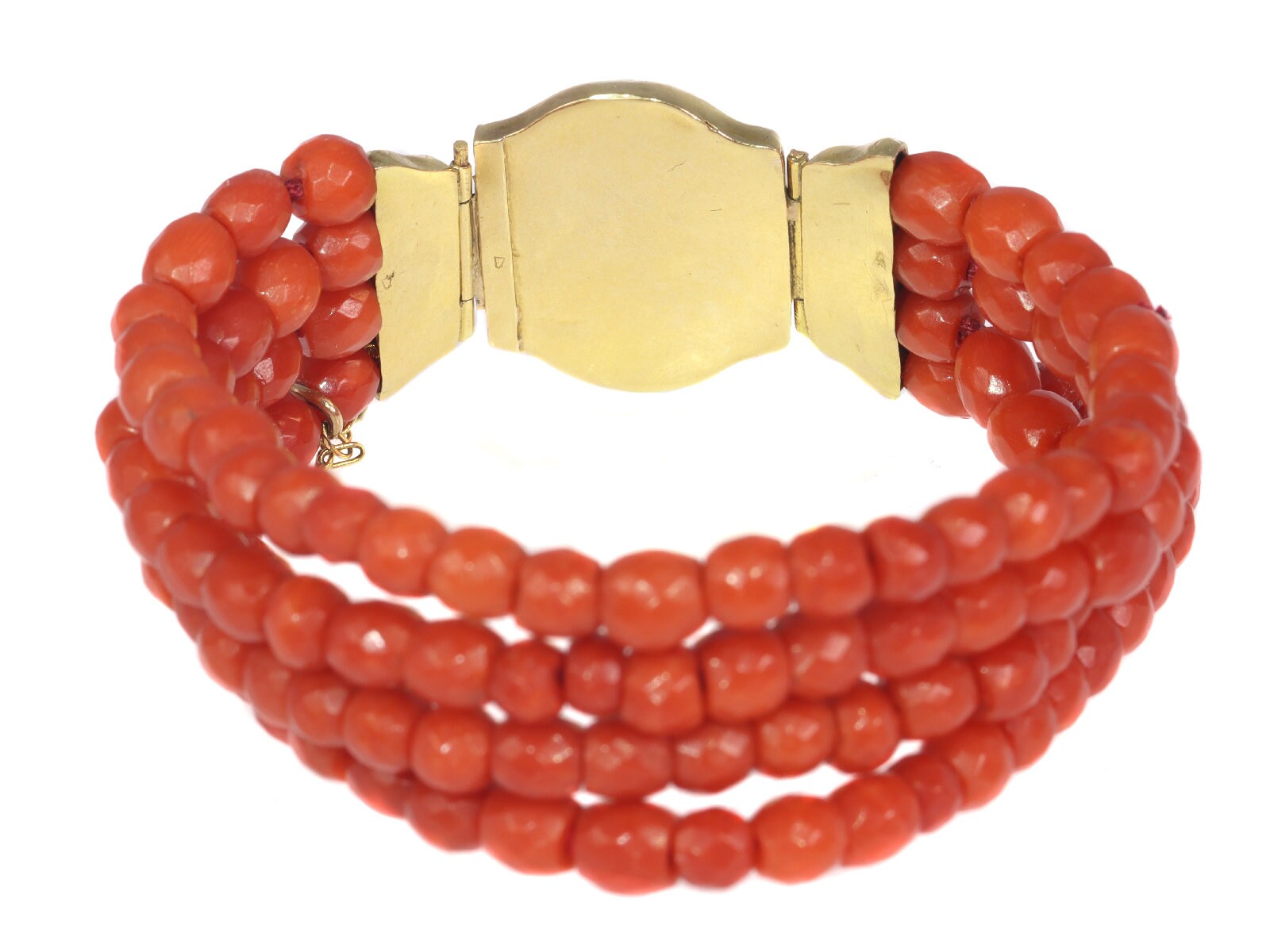 Antique Four String Coral Bracelet With Coral Cameo in 18K - Etsy