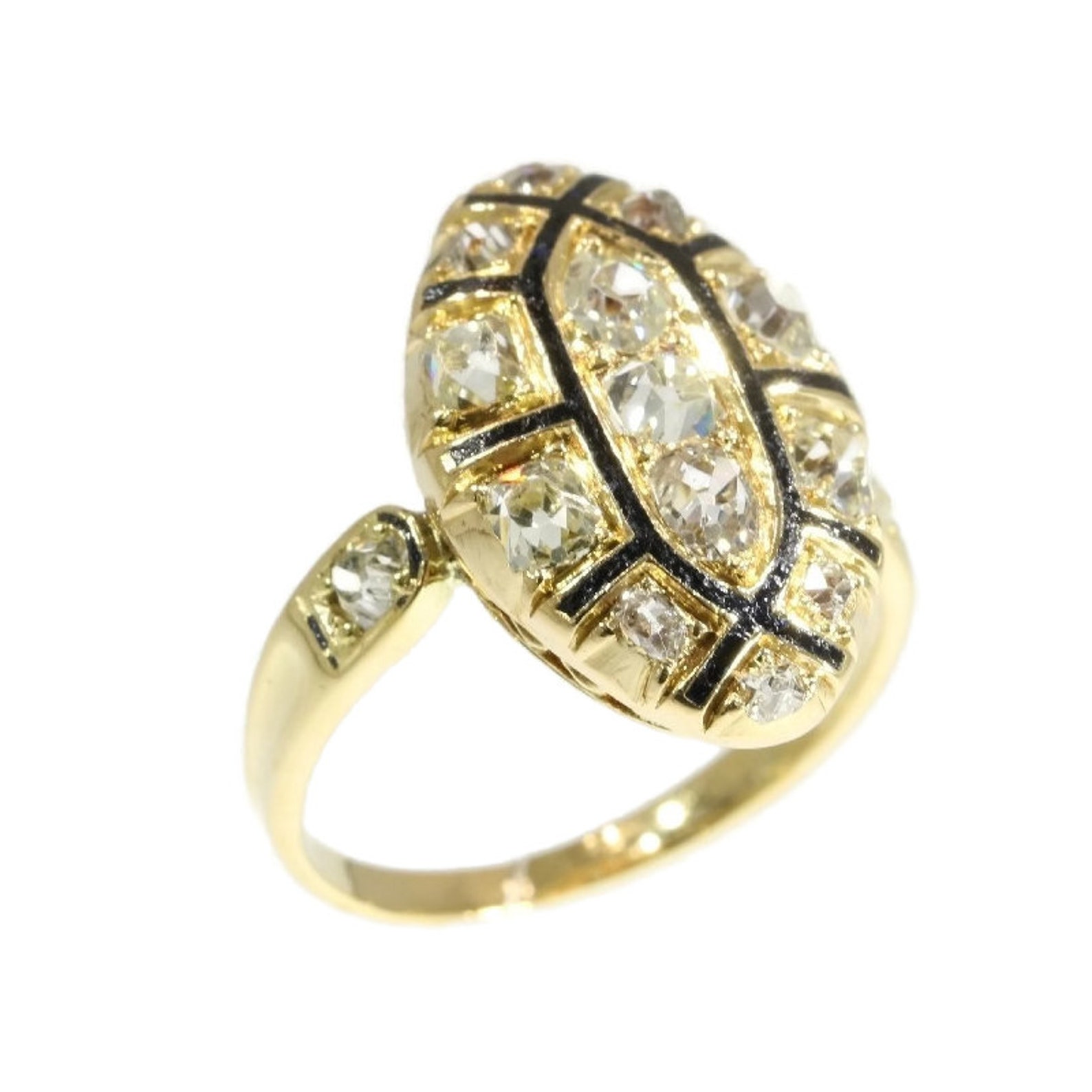 Mid 18th Century Antique Baroque/rococo Ring With Old Mine Cut | Etsy