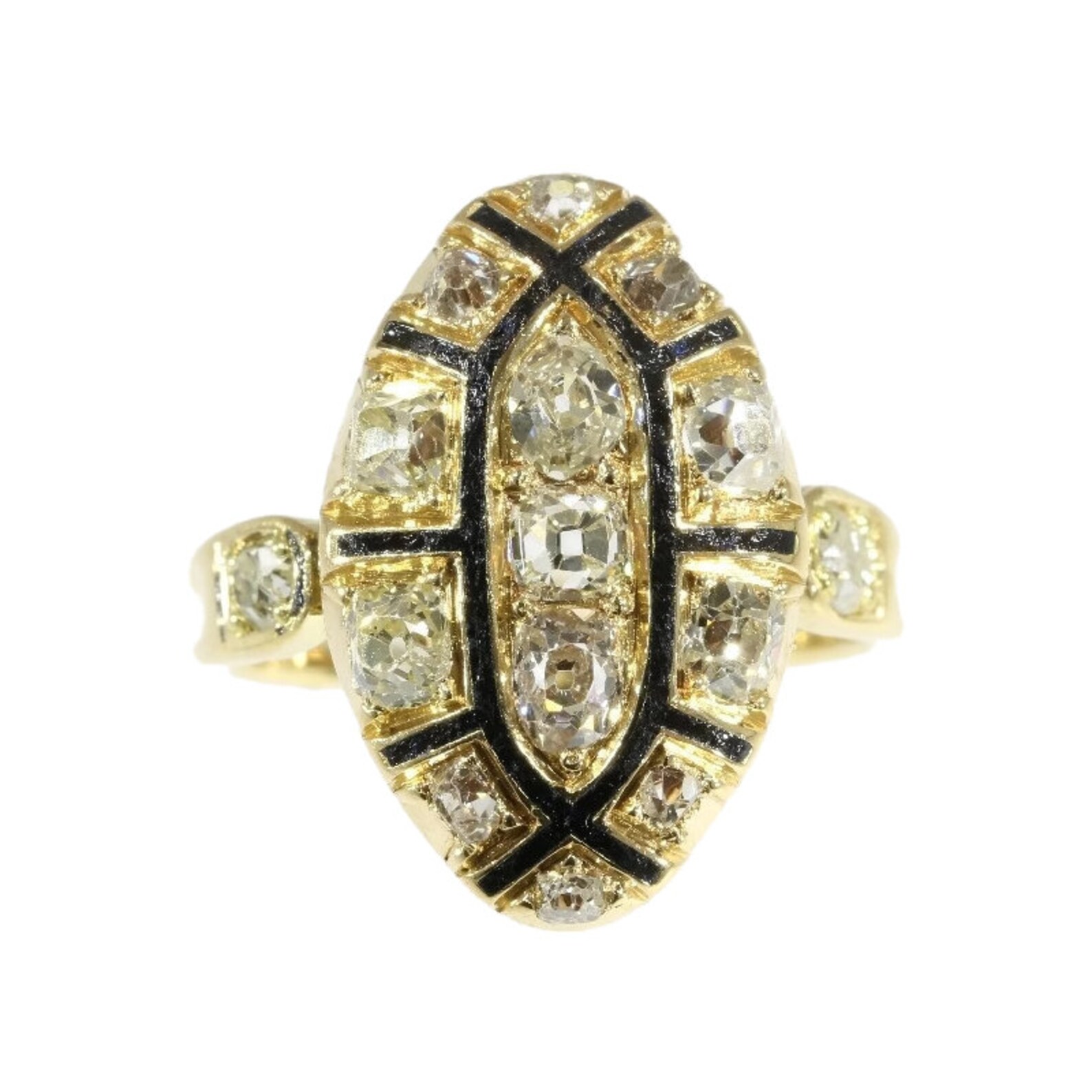 Mid 18th Century Antique Baroque/rococo Ring With Old Mine Cut - Etsy