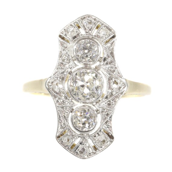 Original Vintage Belle Epoque Diamond Engagement Ring… - Gem