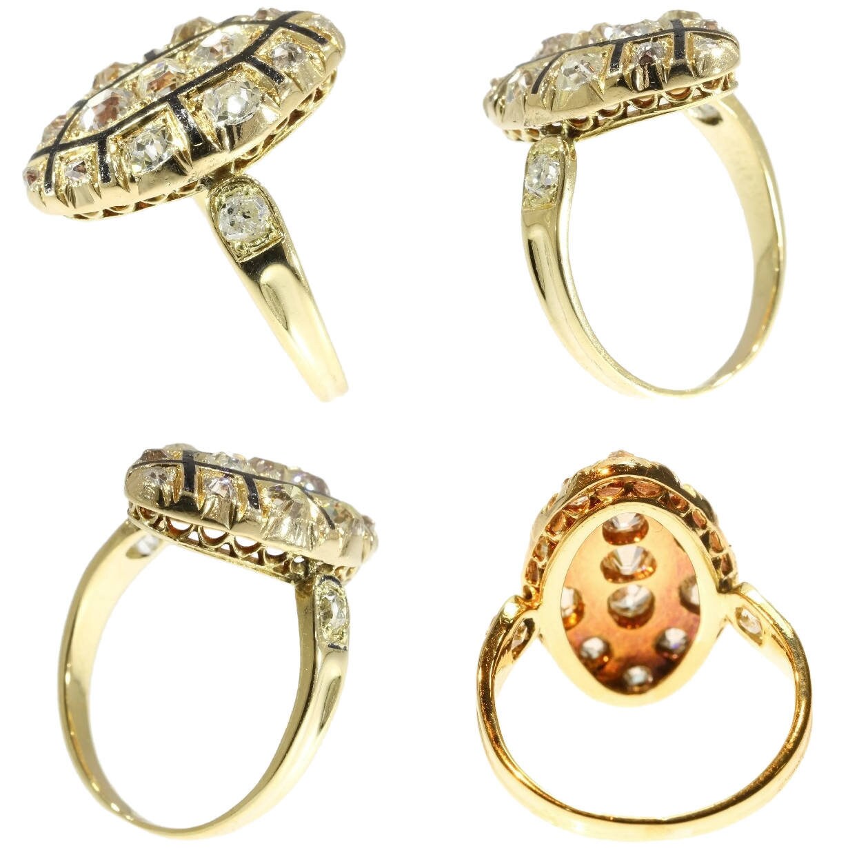 Mid 18th Century Antique Baroque/Rococo Ring with Old Mine cut | Etsy