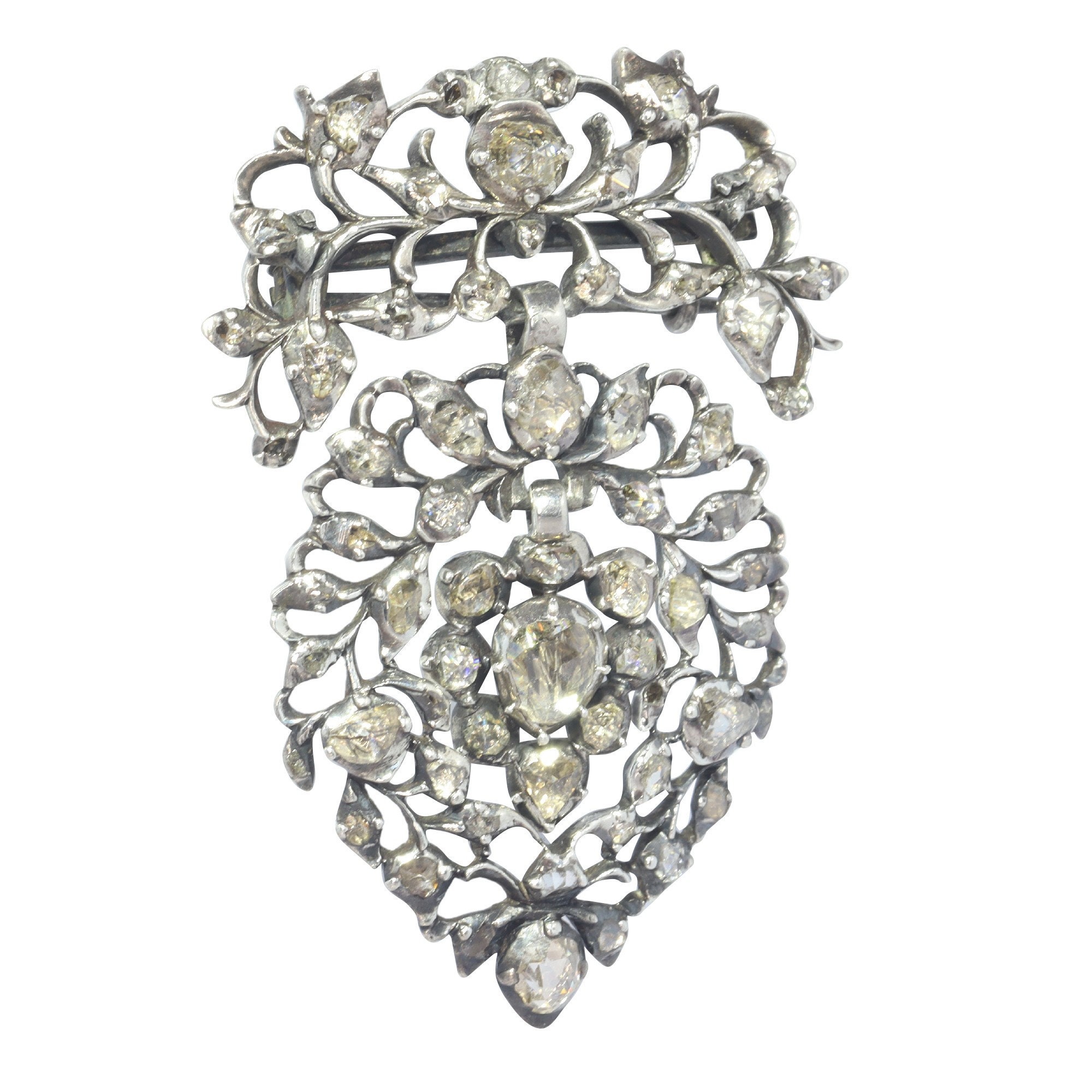 Antique 18th Century Diamond Set Flemish Heart Brooch - Etsy