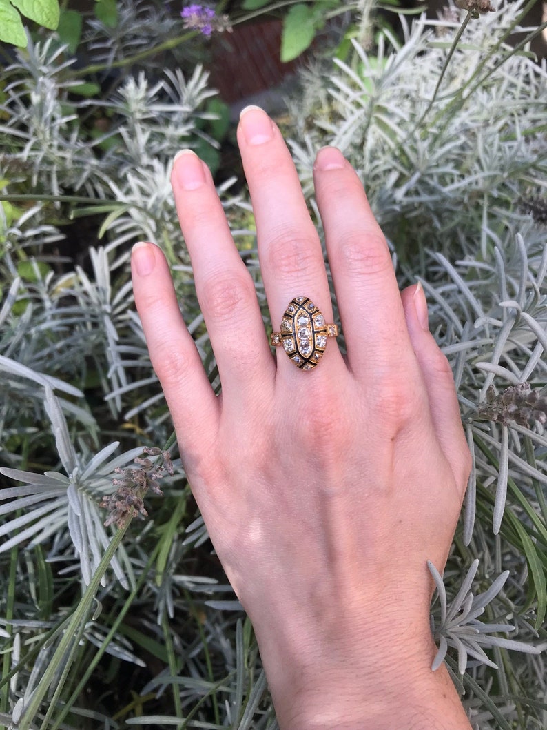 Mid 18th Century Antique Baroque/rococo Ring With Old Mine Cut - Etsy