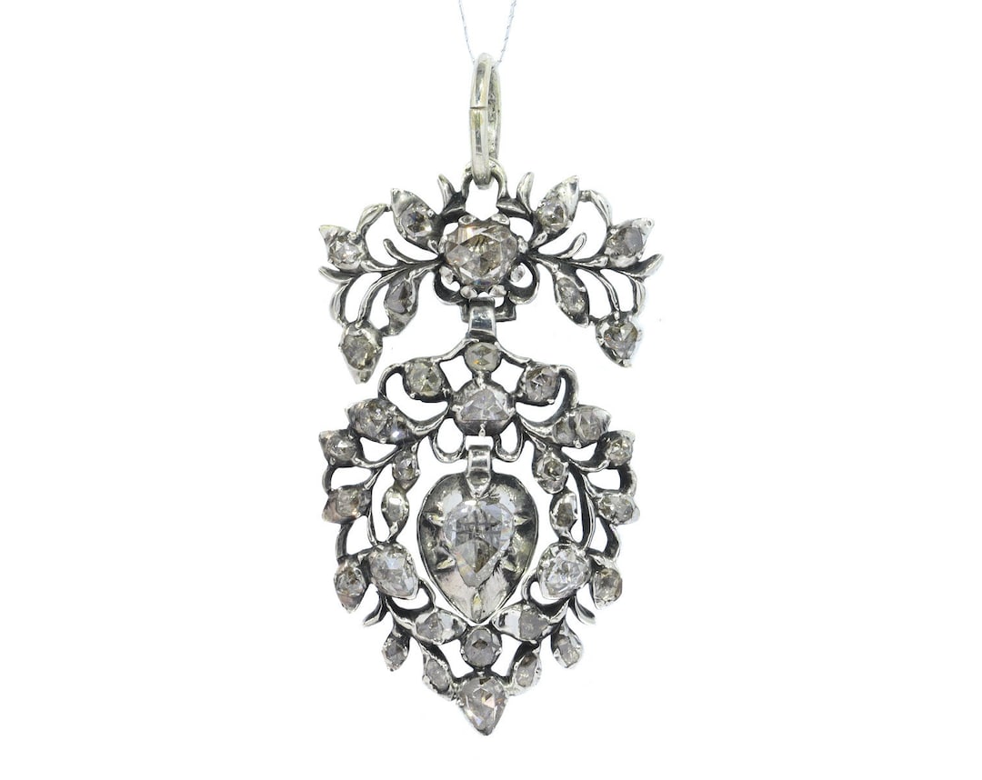 Antique Rococo Flemish Diamond Heart Pendant, 1700s - Etsy