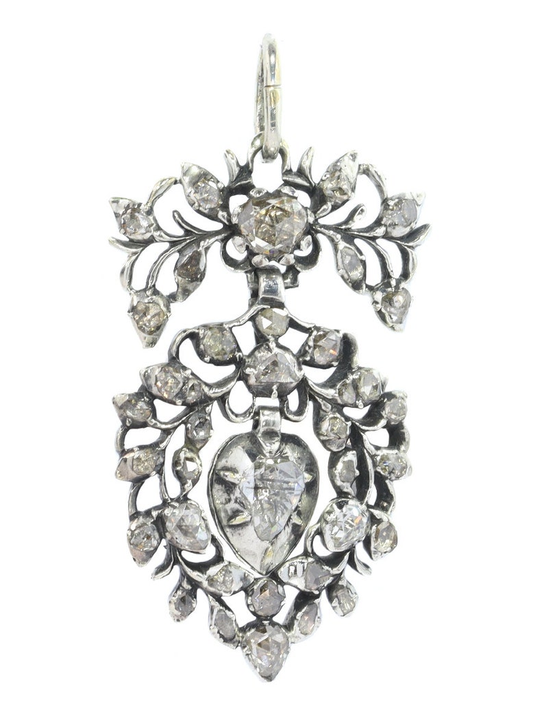 Antique Rococo Flemish Diamond Heart Pendant 1700s - Etsy