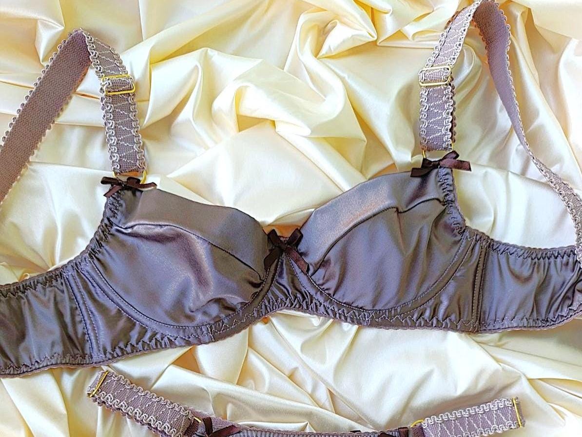 Mokko Male Silk Satin Bra for Femboy, Sissy Lingerie, Adjustable Straps ...