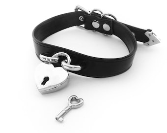 Heart Leather Collar | Etsy