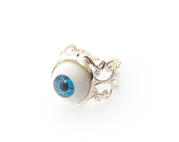 Antique Silver Eyeball Ring Blue Eyeball Ring Brown Eyeball | Etsy UK