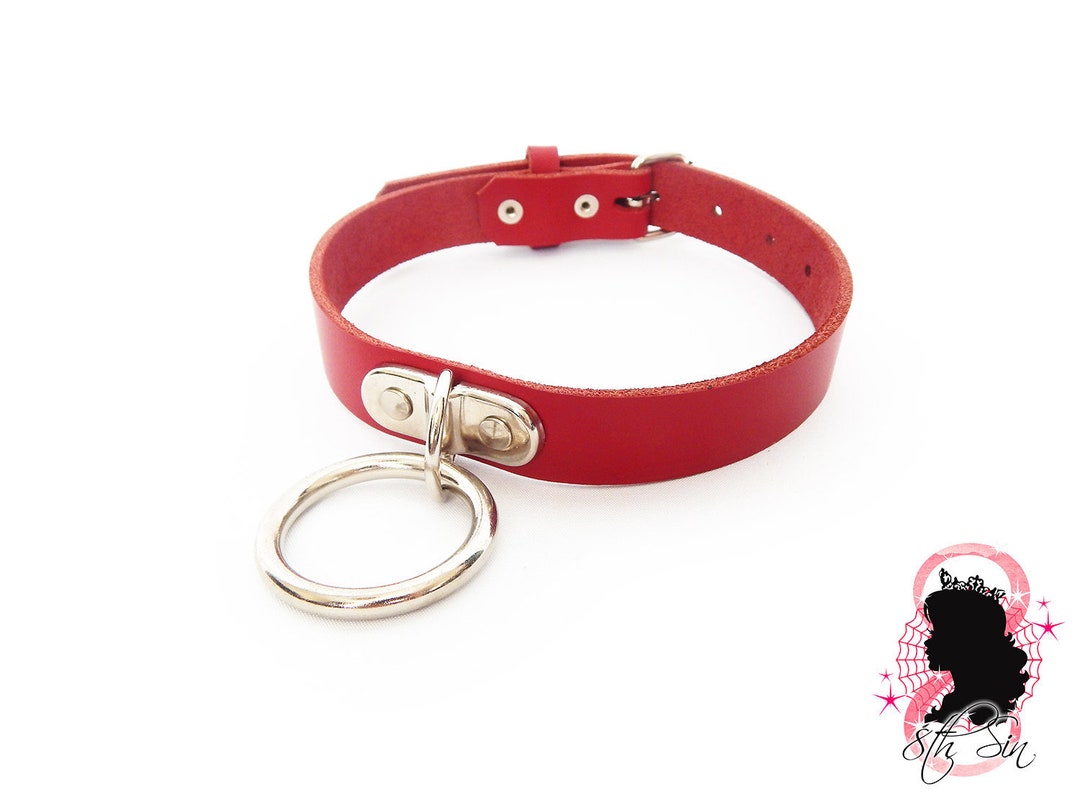 Red D and O Ring Choker, Red D Ring Choker, Red O Ring Choker, Red O ...