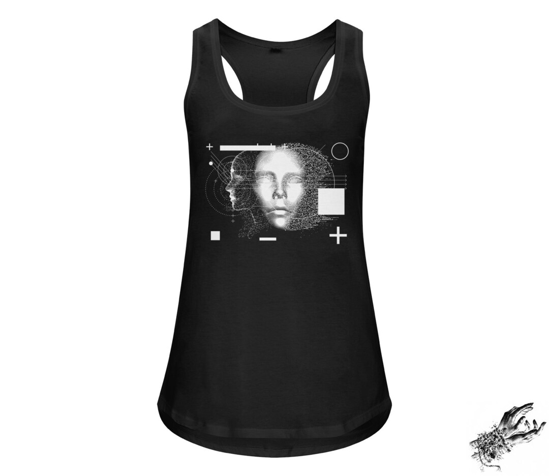 Cyberpunk Face Unisex Racerback Tank Top, Cyberpunk Tank Top, Cyberpunk ...