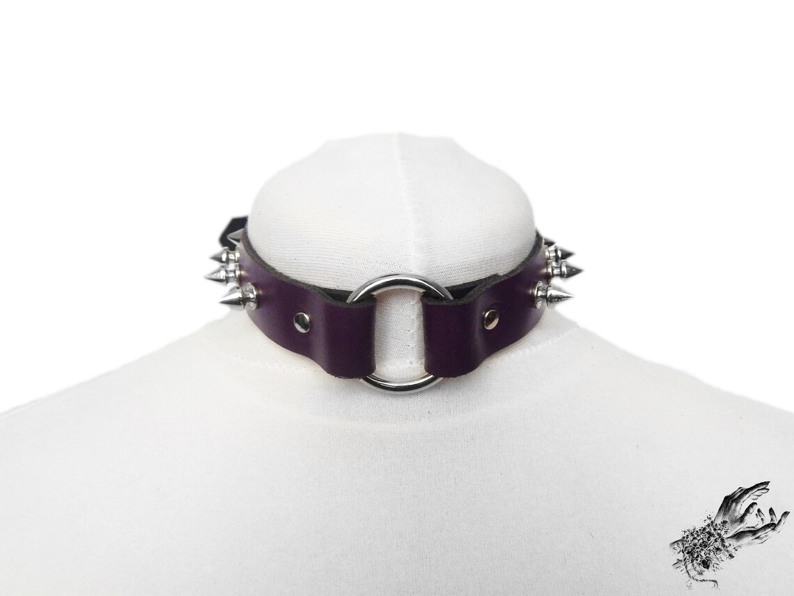 Purple Studded O Ring Choker Purple Spiked O Choker Purple - Etsy