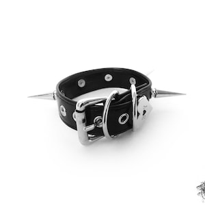 Black Spike Studded Ankle Cuffs, Black Vegan Leather Studded Ankle ...