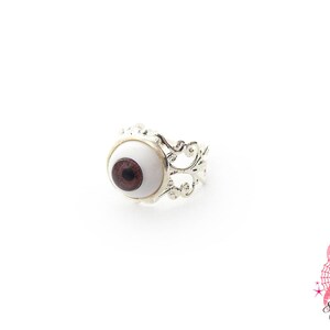 Antique Silver Eyeball Ring Blue Eyeball Ring Brown Eyeball - Etsy UK