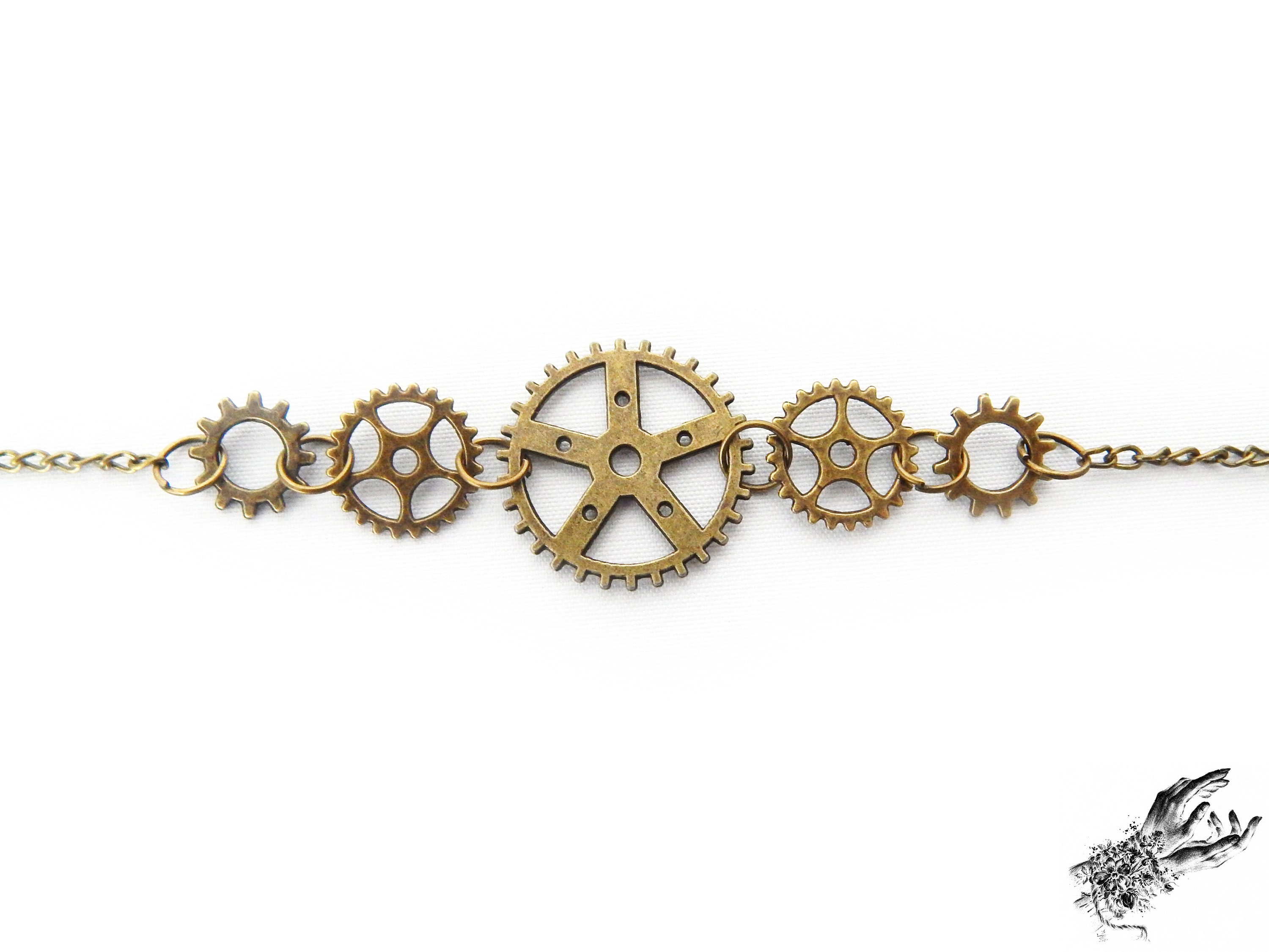 Antique Bronze Gear Bracelet Steampunk Gear Bracelet - Etsy UK