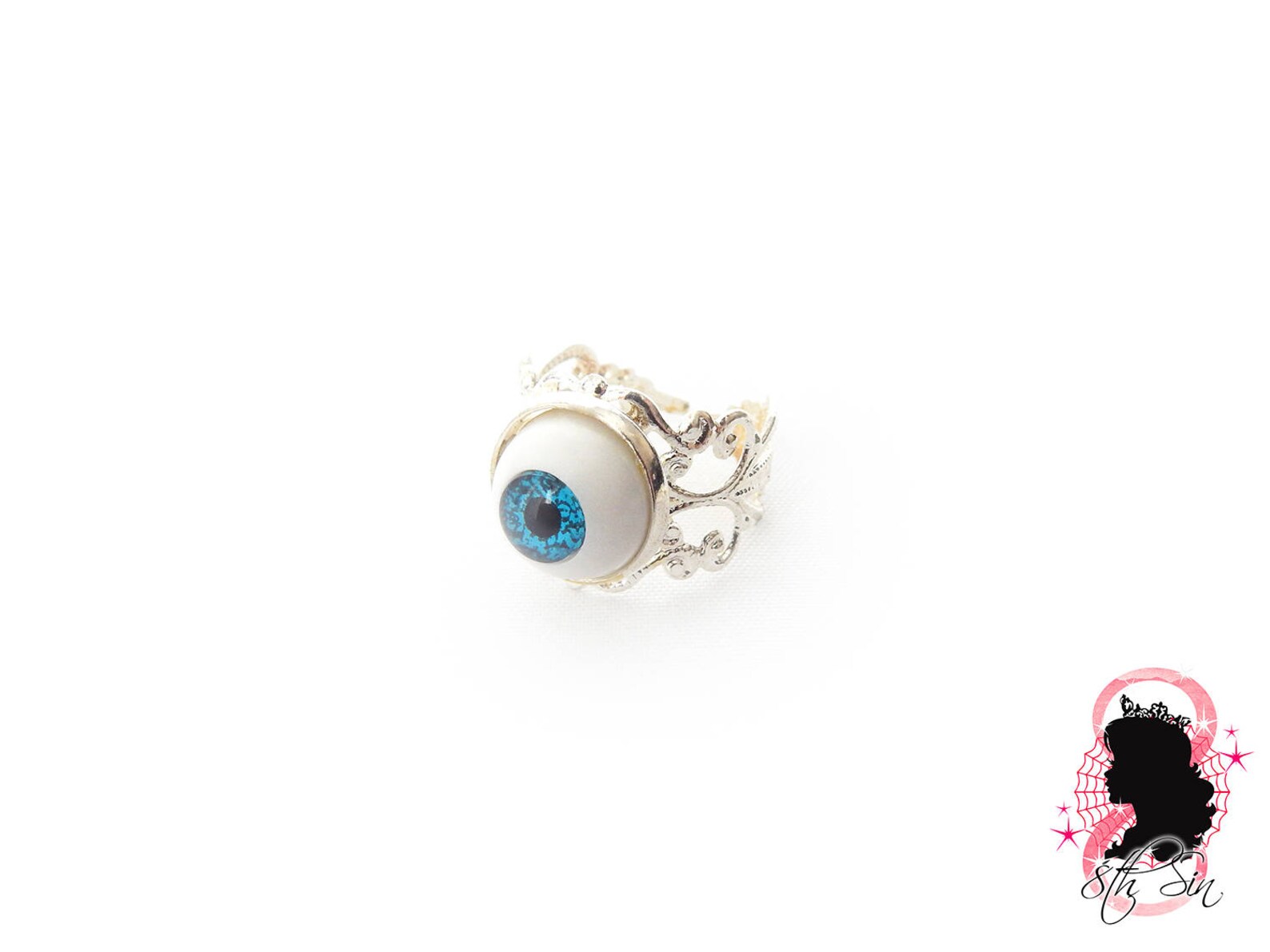 Antique Silver Eyeball Ring Blue Eyeball Ring Brown Eyeball - Etsy UK