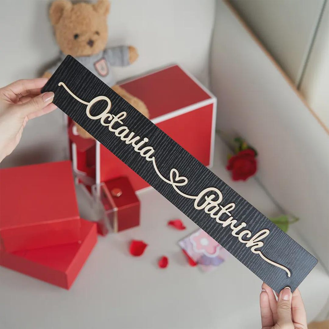 Custom Couple Name Wooden Sign – Rustic Wedding Gift, Home Decor - Etsy
