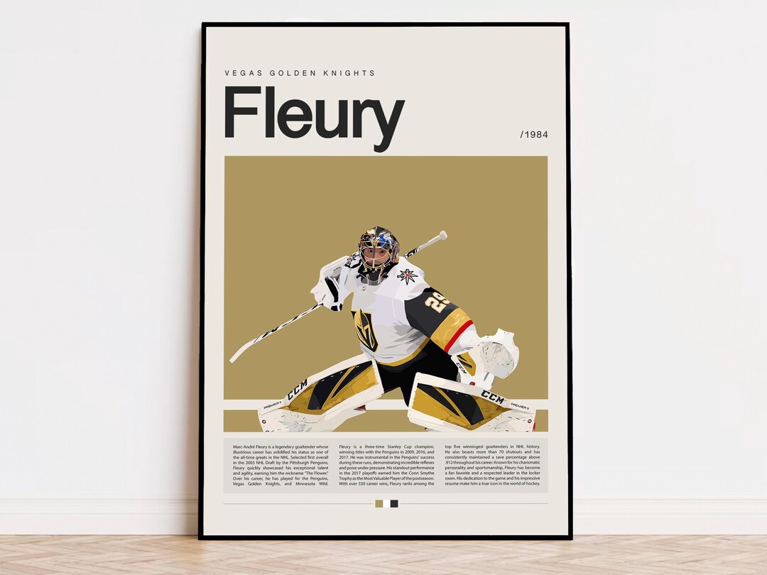 Marc-andré Fleury Poster, NHL Poster, Sports Poster, Modern Sports Art ...