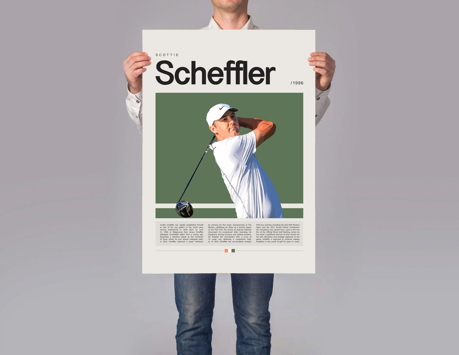 Scottie Scheffler Poster, Golf Poster, Gift for Golfer, Sports Poster ...