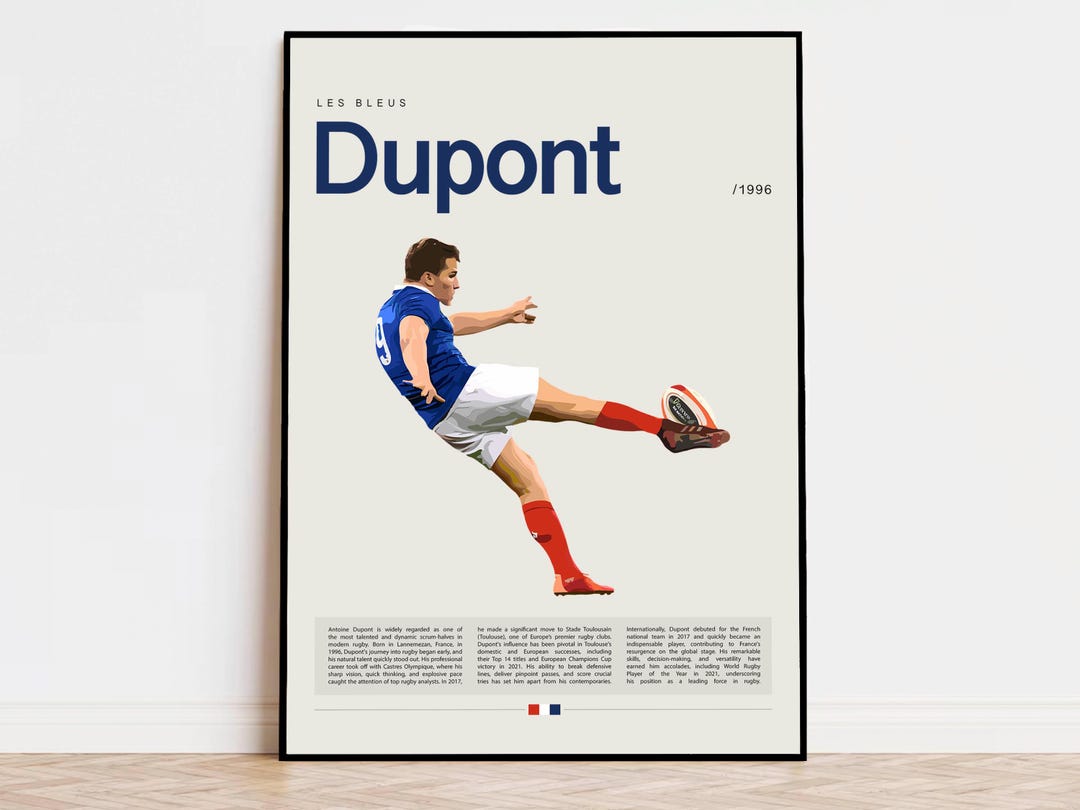 Antoine Dupont Poster, Rugby Poster, Sports Poster, Modern Sports Art ...