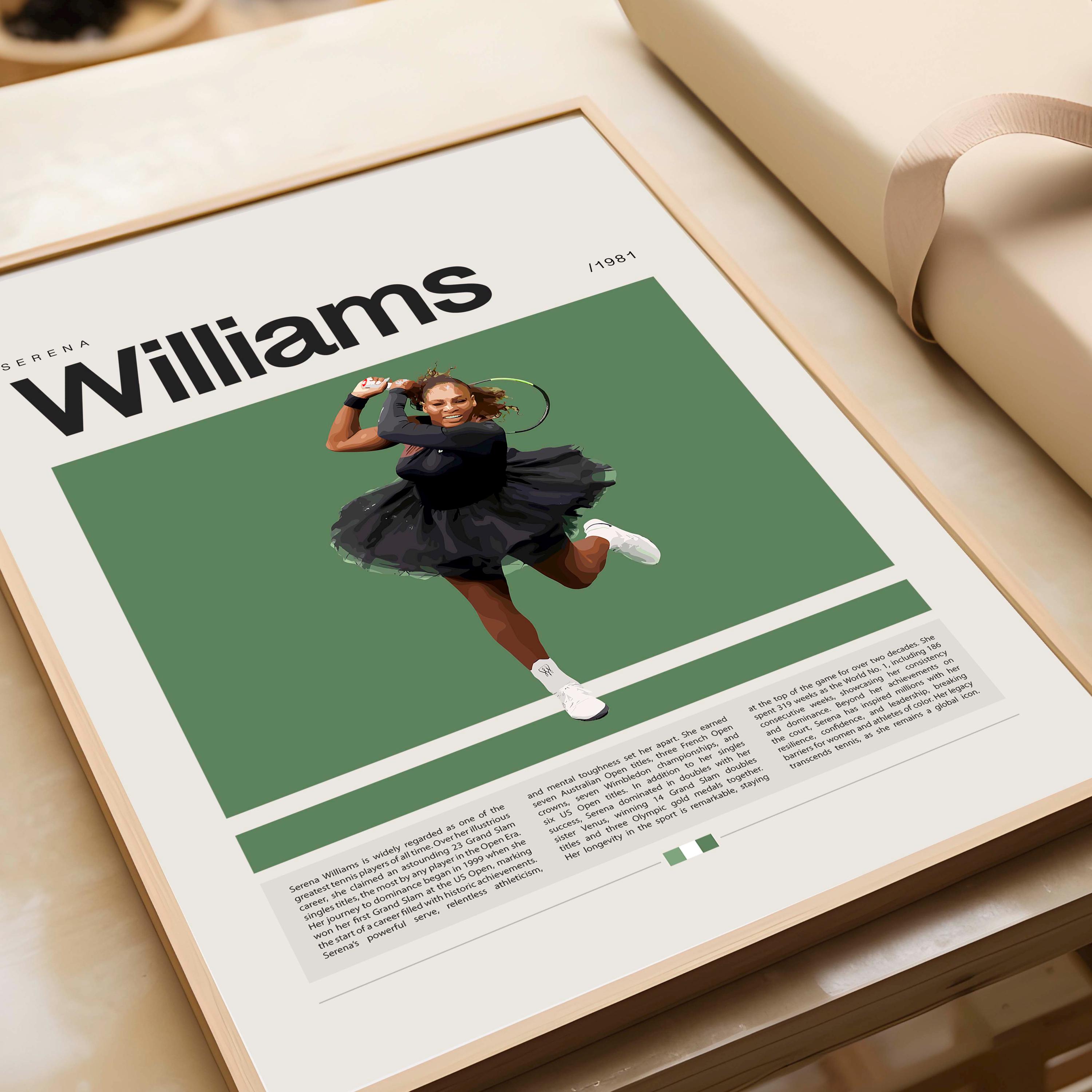 Serena Williams Poster, Tennis Poster, Serena Williams Print, Sports ...
