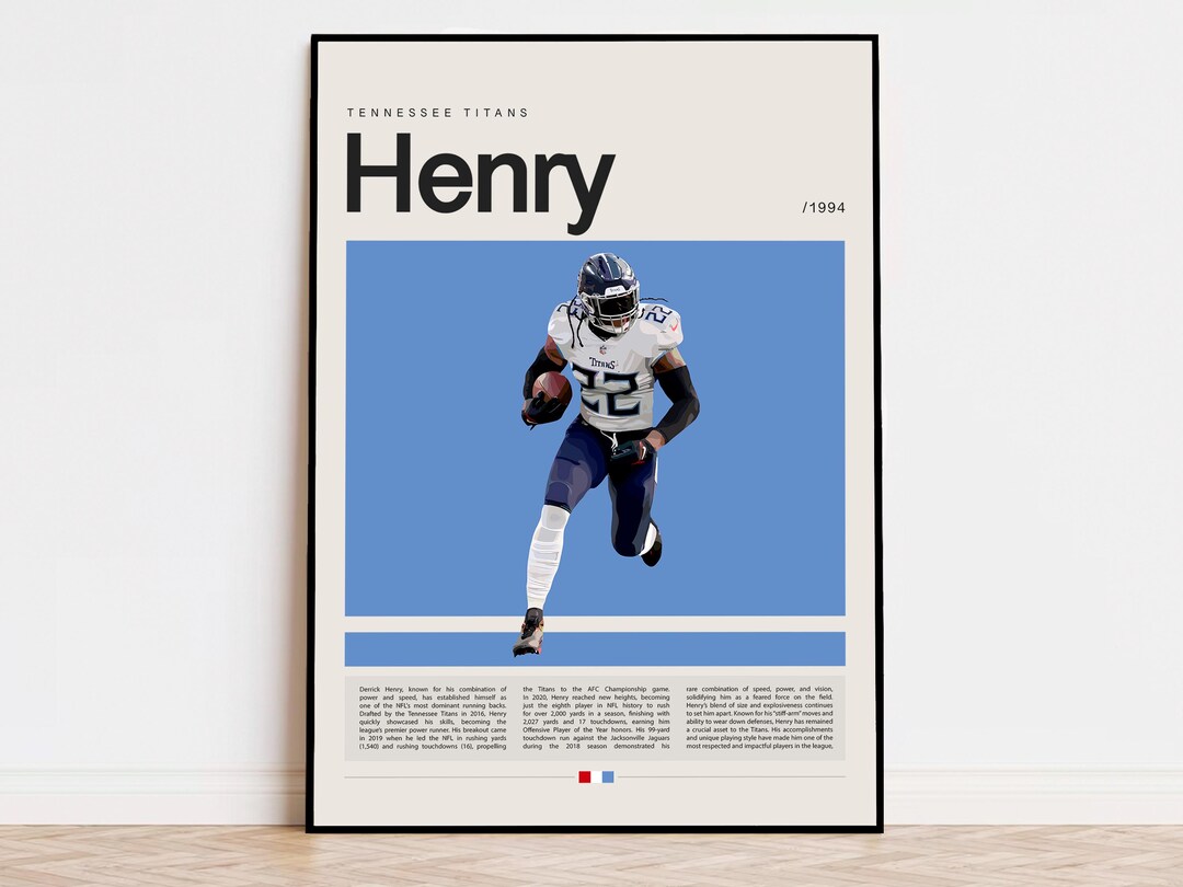 Derrick Henry Poster, NFL Poster, Sports Poster, Modern Sports Art, NFL ...