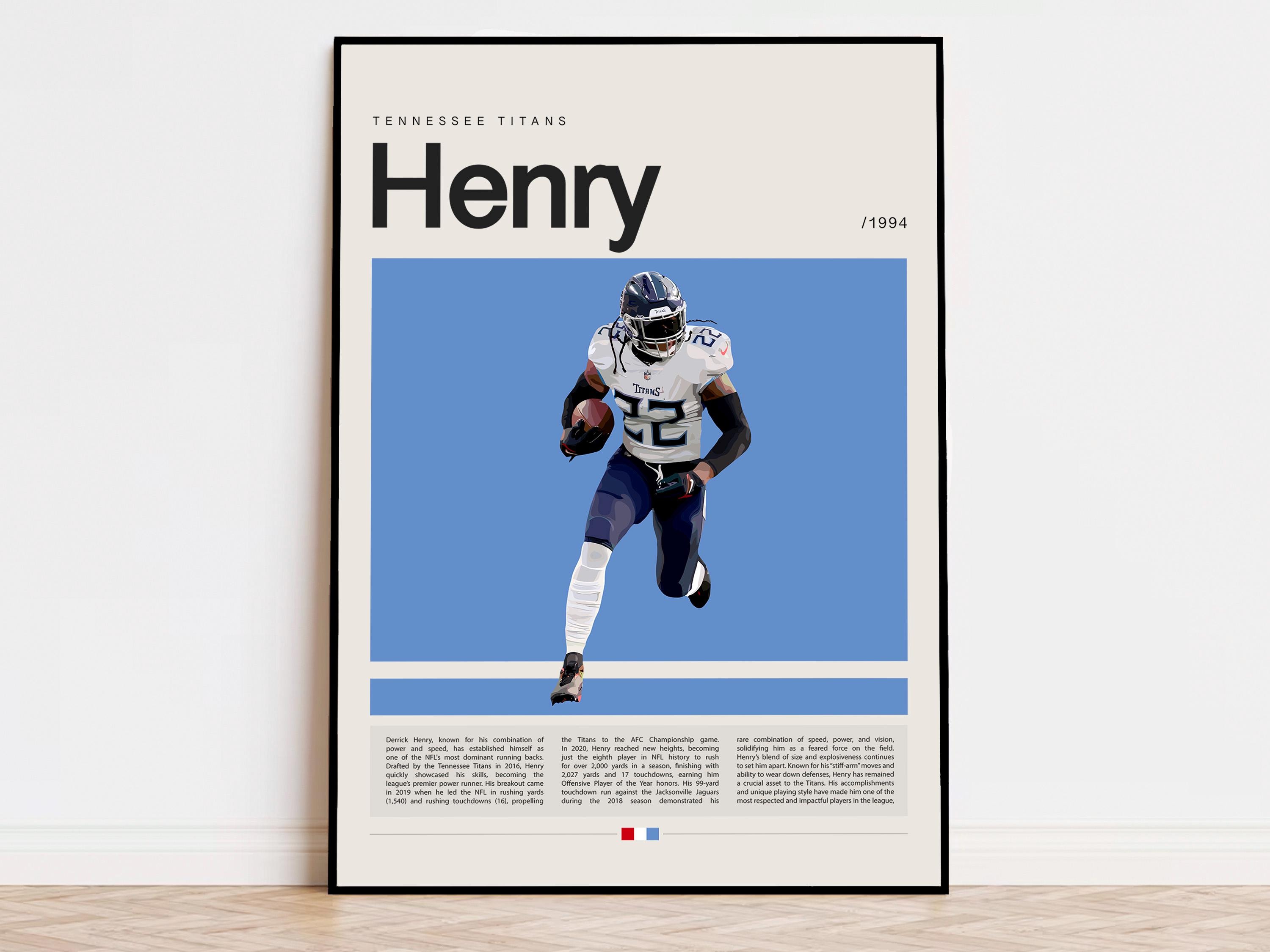 Derrick Henry Poster, NFL Poster, Sports Poster, Modern Sports Art, NFL ...