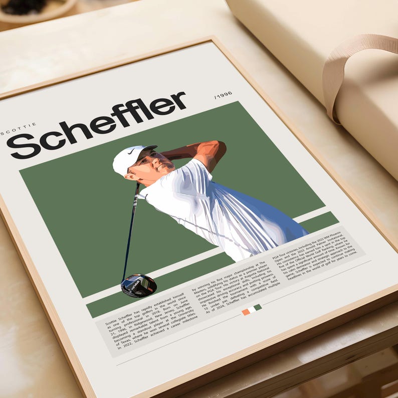 Scottie Scheffler Poster, Golf Poster, Gift for Golfer, Sports Poster ...
