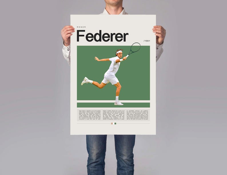 Roger Federer Poster, Tennis Poster, Motivational Poster, Sports Poster ...