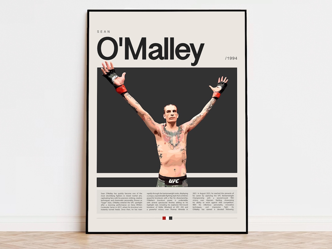 Sean O'malley Poster, Boxer Poster, Sports Poster, Modern Sports Art ...