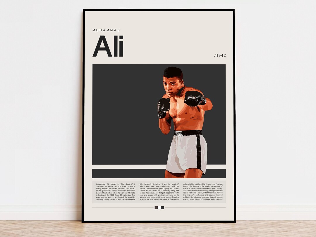 Muhammad Ali Poster, Boxer Poster, Sports Poster, Modern Sports Art ...
