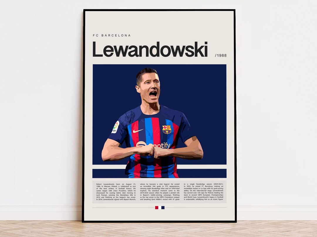 Robert Lewandowski Poster, Football Poster, Soccer Poster Sports Poster ...