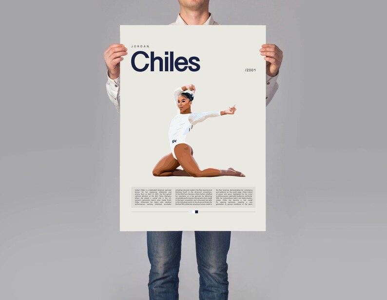 Jordan Chiles Poster, Gymnastics Poster, Sports Poster, Modern Sports ...