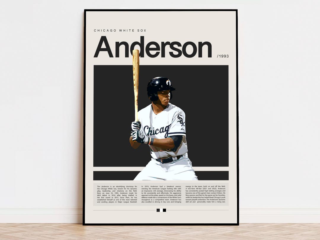 Tim Anderson Poster, Baseball Poster, Chicago White Sox Print, Sports ...