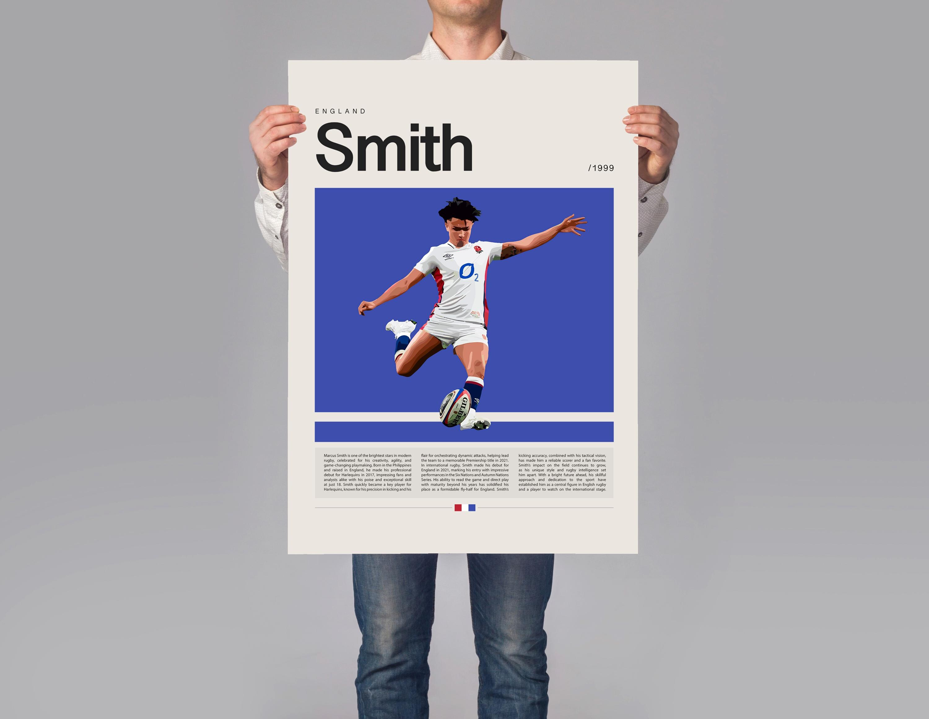 Marcus Smith Poster, Rugby Poster, Sports Poster, Modern Sports Art ...