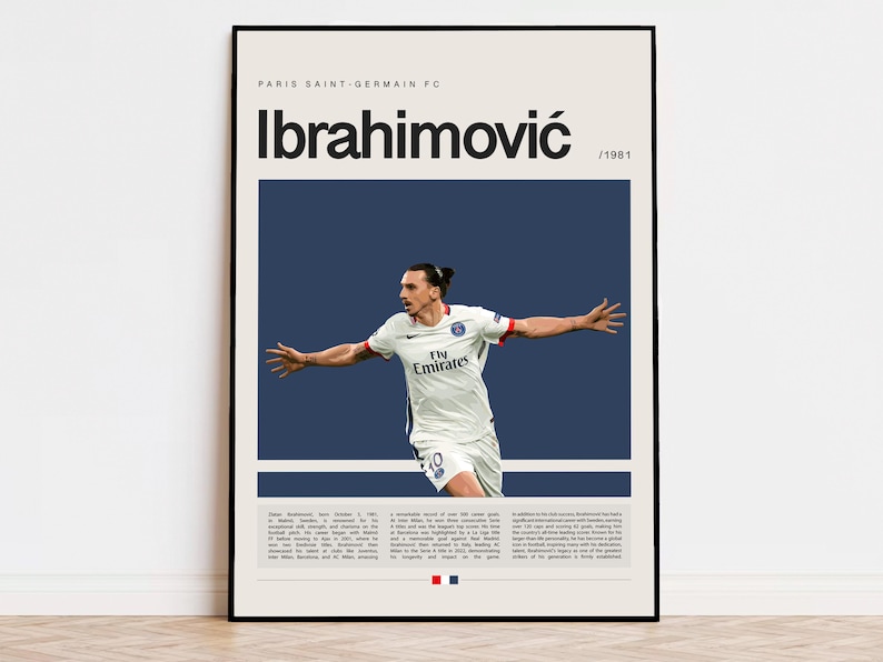 Zlatan Ibrahimović Poster, Football Poster, Soccer Poster Sports Poster ...